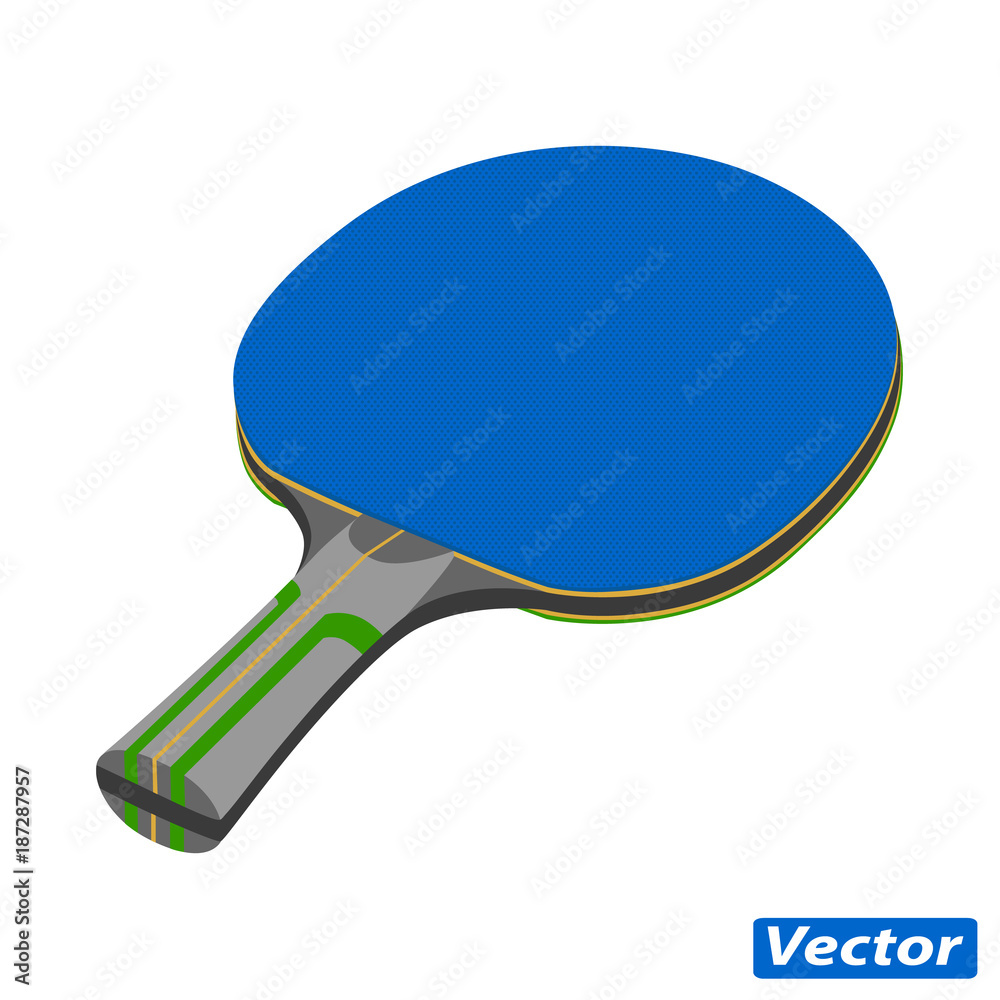 Ping pong racket in vector on white background.Table tennis racket in ...