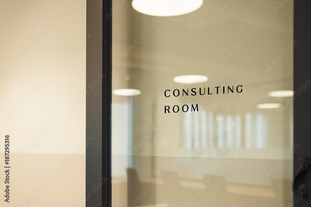 Consulting room glass door Stock Photo | Adobe Stock