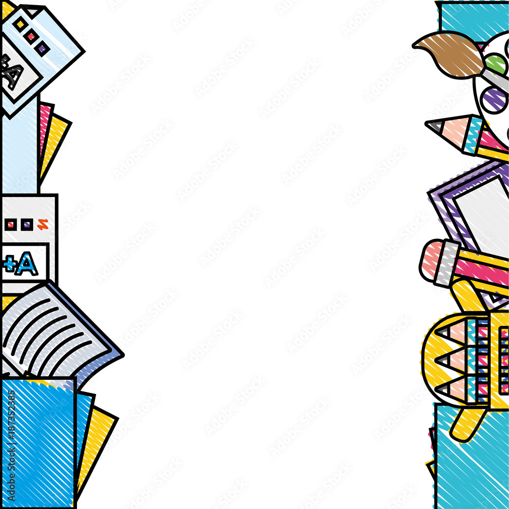 grated school tools education background design Stock Vector | Adobe Stock