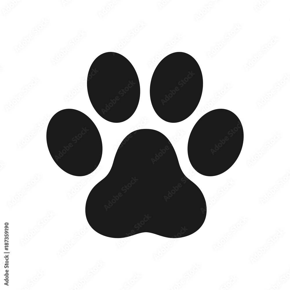 paw icon dog paw cat paw logo footprint vector illustration Stock ...