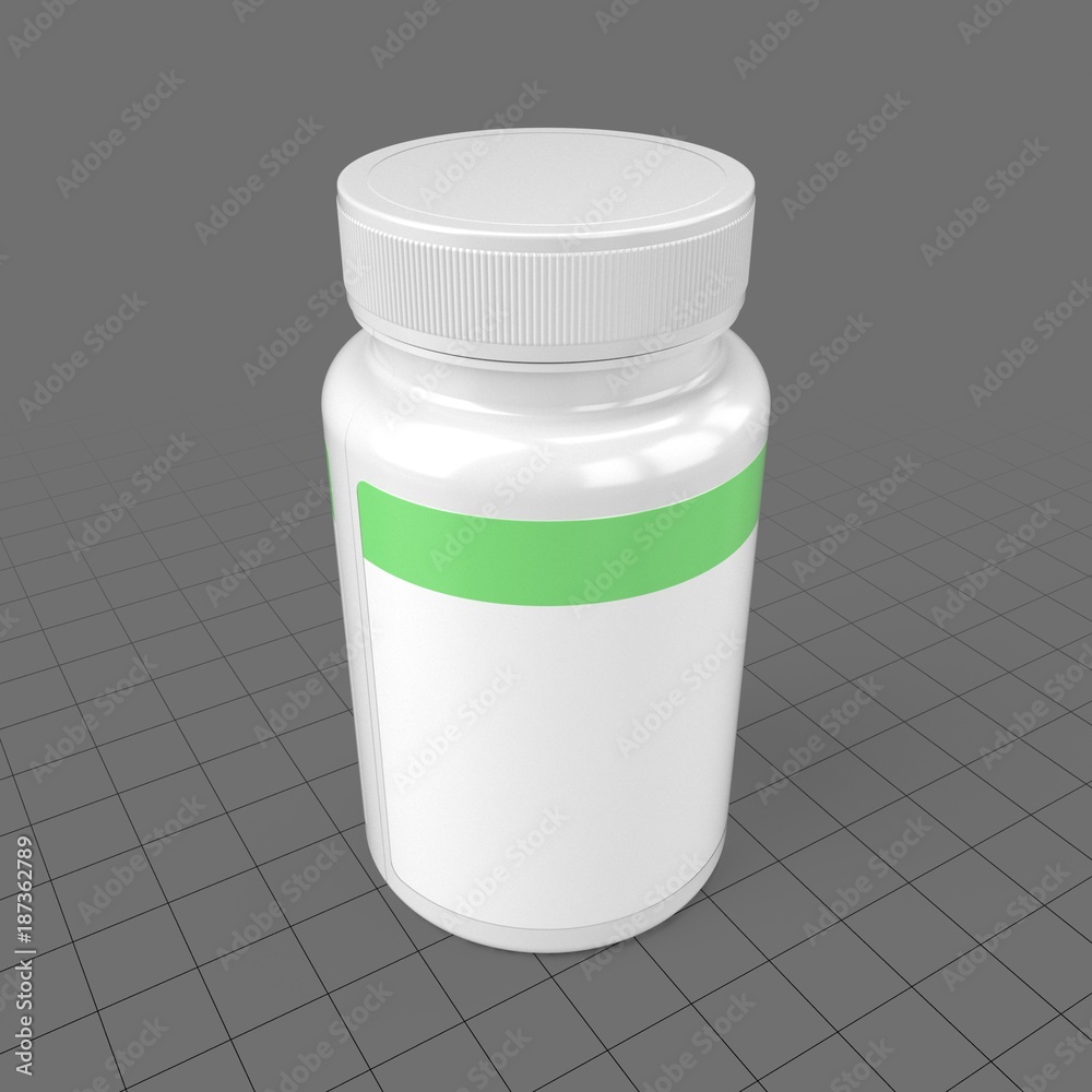 Generic pill bottle Stock 3D asset | Adobe Stock