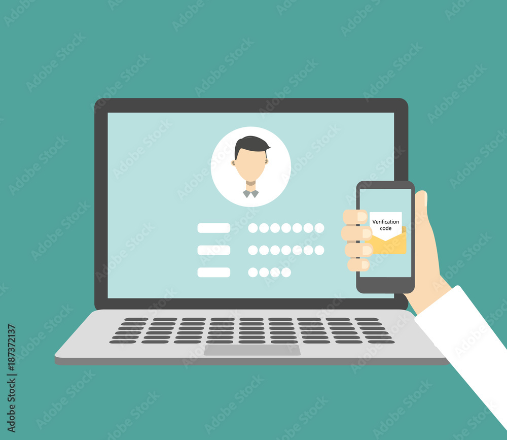 Verification code message. Stock Vector | Adobe Stock