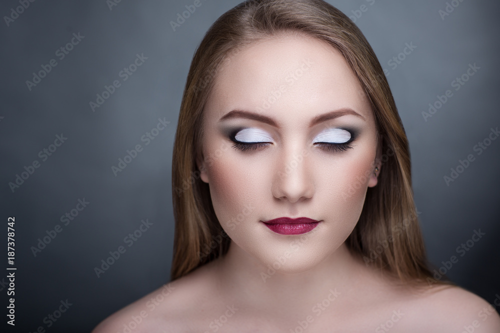 Beautiful necked woman Stock Photo | Adobe Stock
