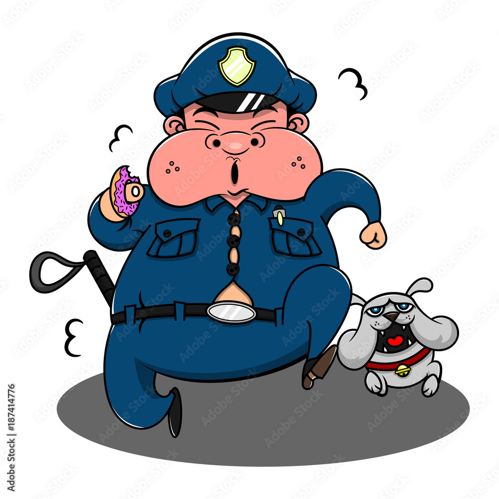 Fat Cop Cartoon
