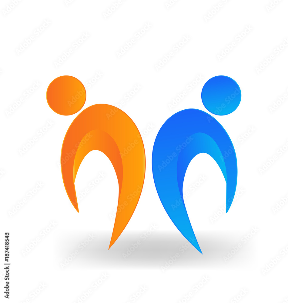 Partners logo celebrating a successful business icon vector template ...