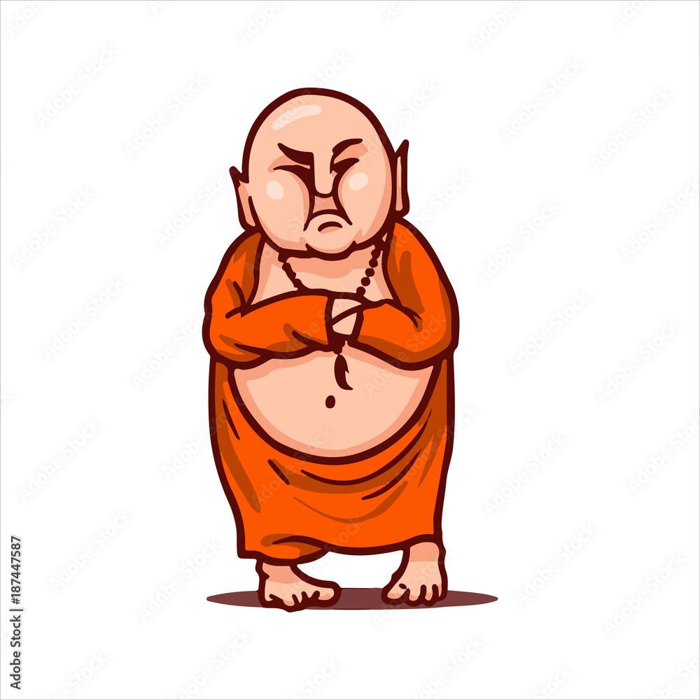 Cartoon illustration. Street art work or sticker with funny character ...
