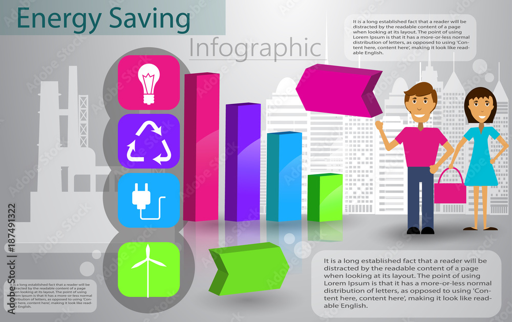smart energy use infographic concept Stock Vector | Adobe Stock