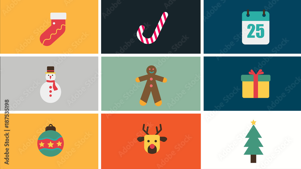 11 Animated Christmas Icons Pack Stock Template | Adobe Stock
