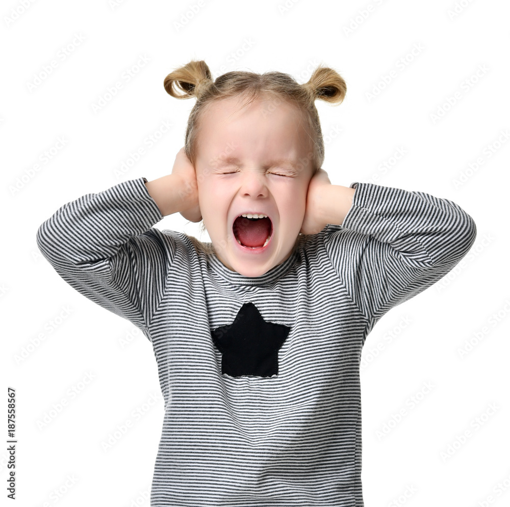 Happy Little Girl Yelling