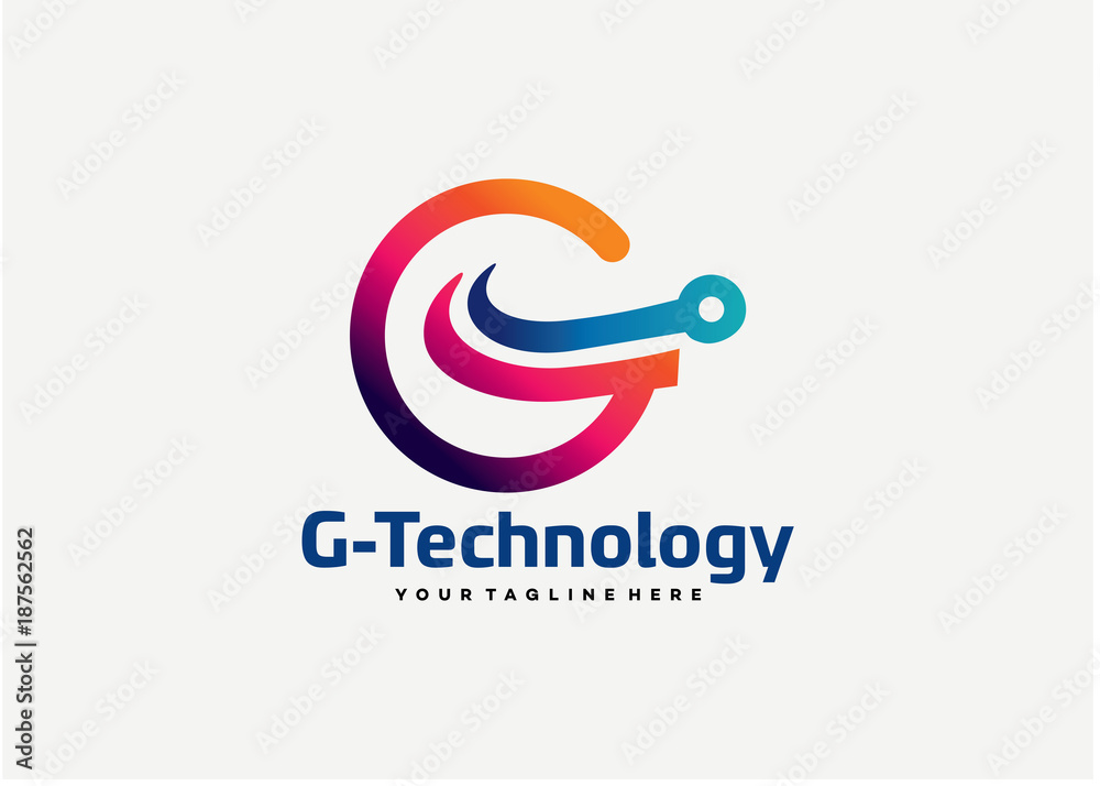 Letter G Tech Logo Template Design Vector, Emblem, Design Concept ...