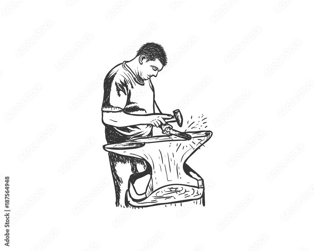 Blacksmith Anvil Drawing