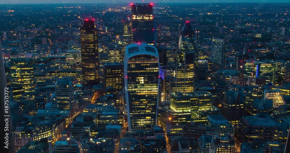 London,England,UK – July 2015 : Timelapse of central London at night ...