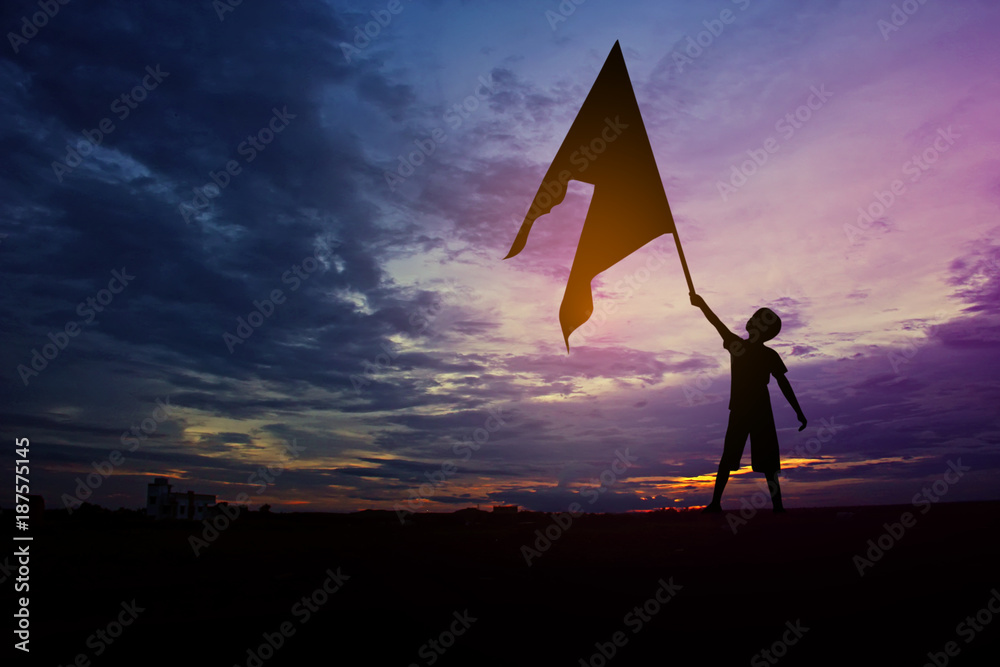 Flag in Hand Stock Photo | Adobe Stock