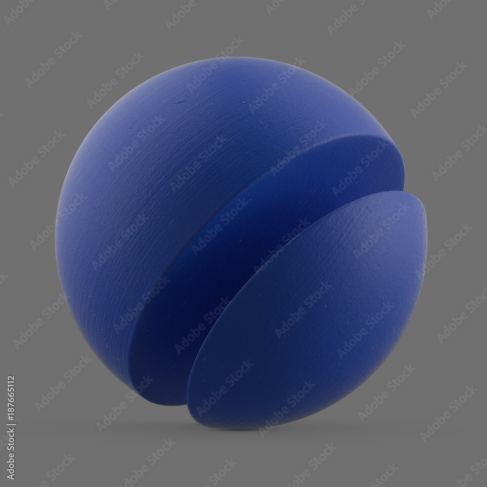 Blue matte plastic Stock 3D asset | Adobe Stock