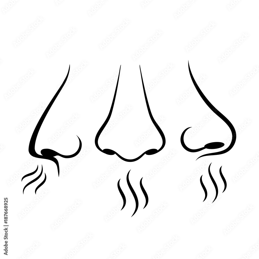 Nose breathing vector pictogram Vektor Stok | Adobe Stock