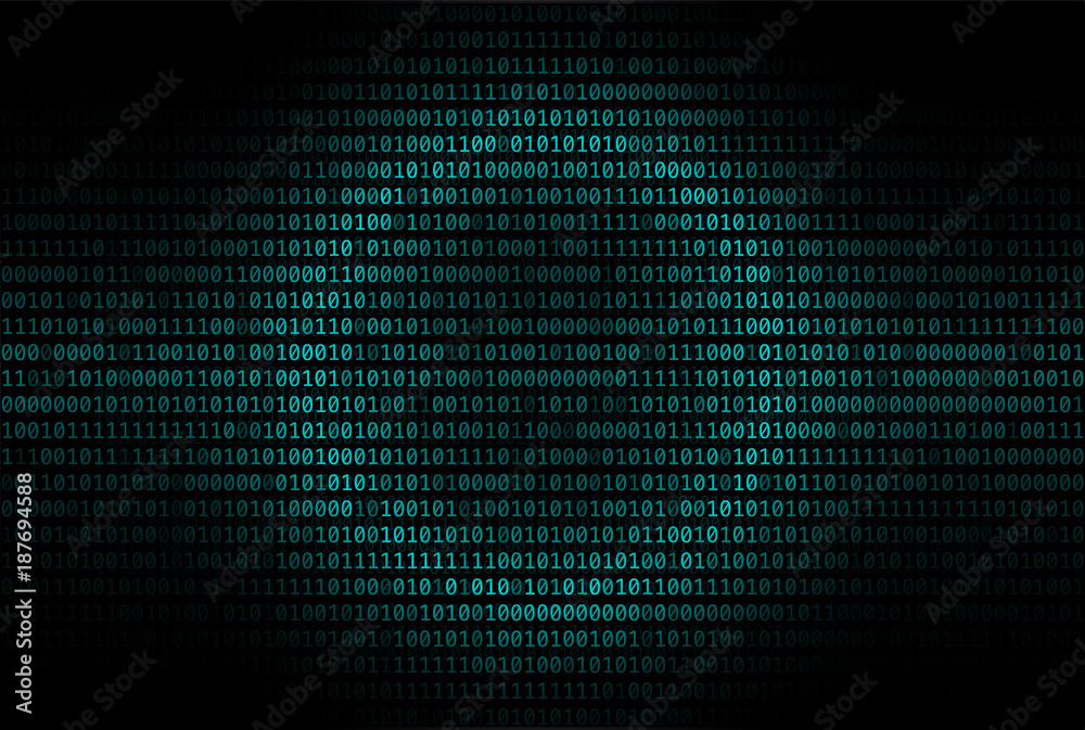 Binary code abstract background, Digital communication code. Stock ...