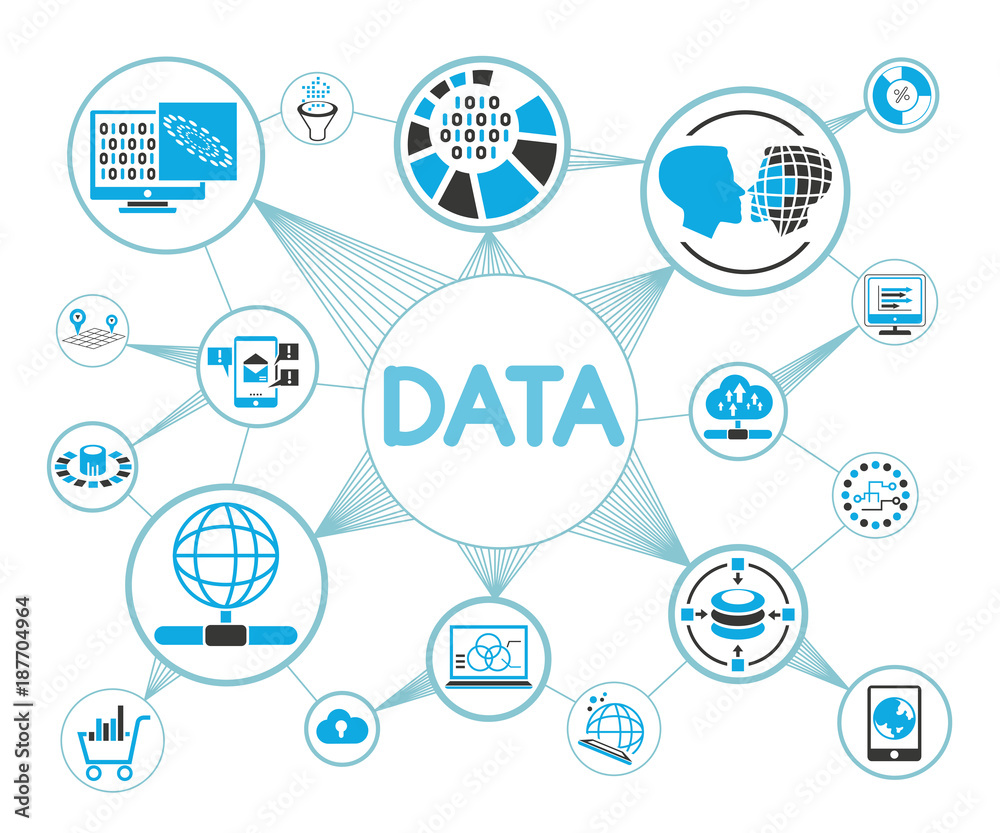big data, data analytics network diagram Stock Vector | Adobe Stock