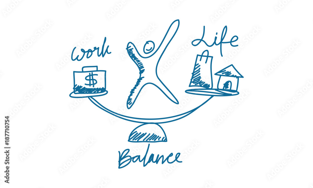 Work Life Balance Template Vector Stock Vector | Adobe Stock