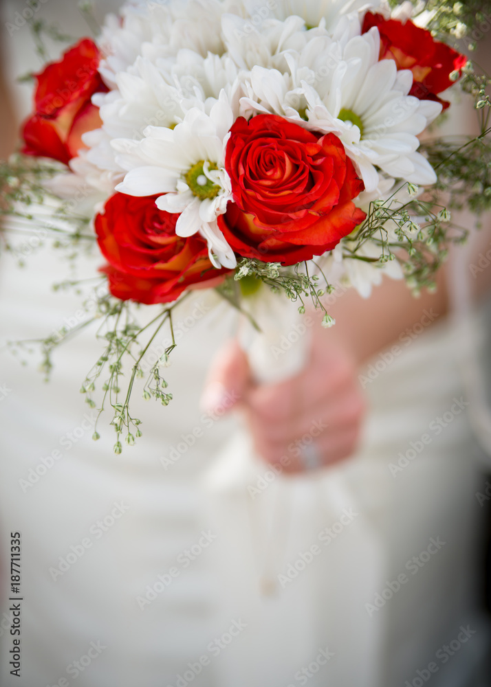 Red Roses And Daisies