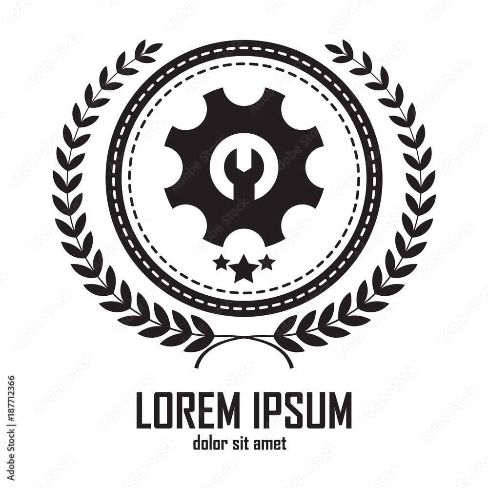 Laurel wreath logo template Stock Vector | Adobe Stock