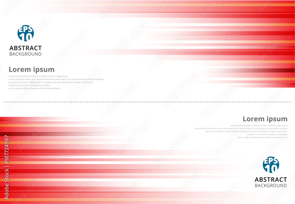Red abstract horizonal lines background technology with copy space ...