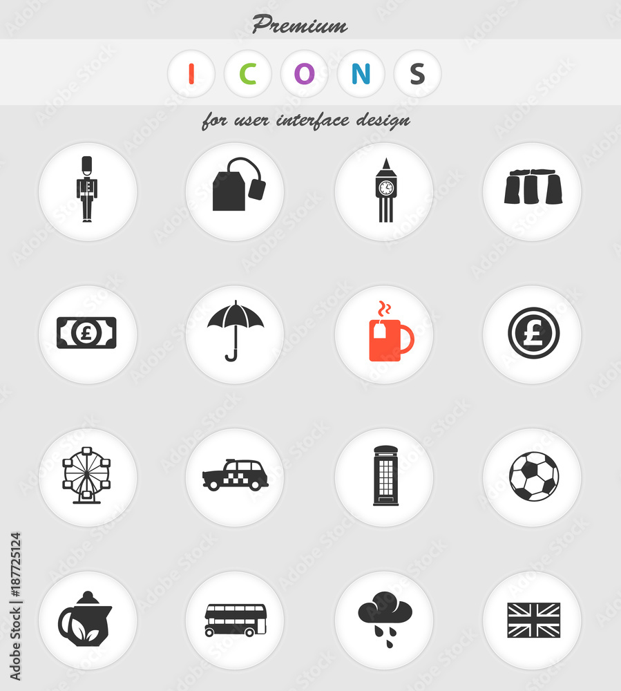 england icon set Stock Vector | Adobe Stock