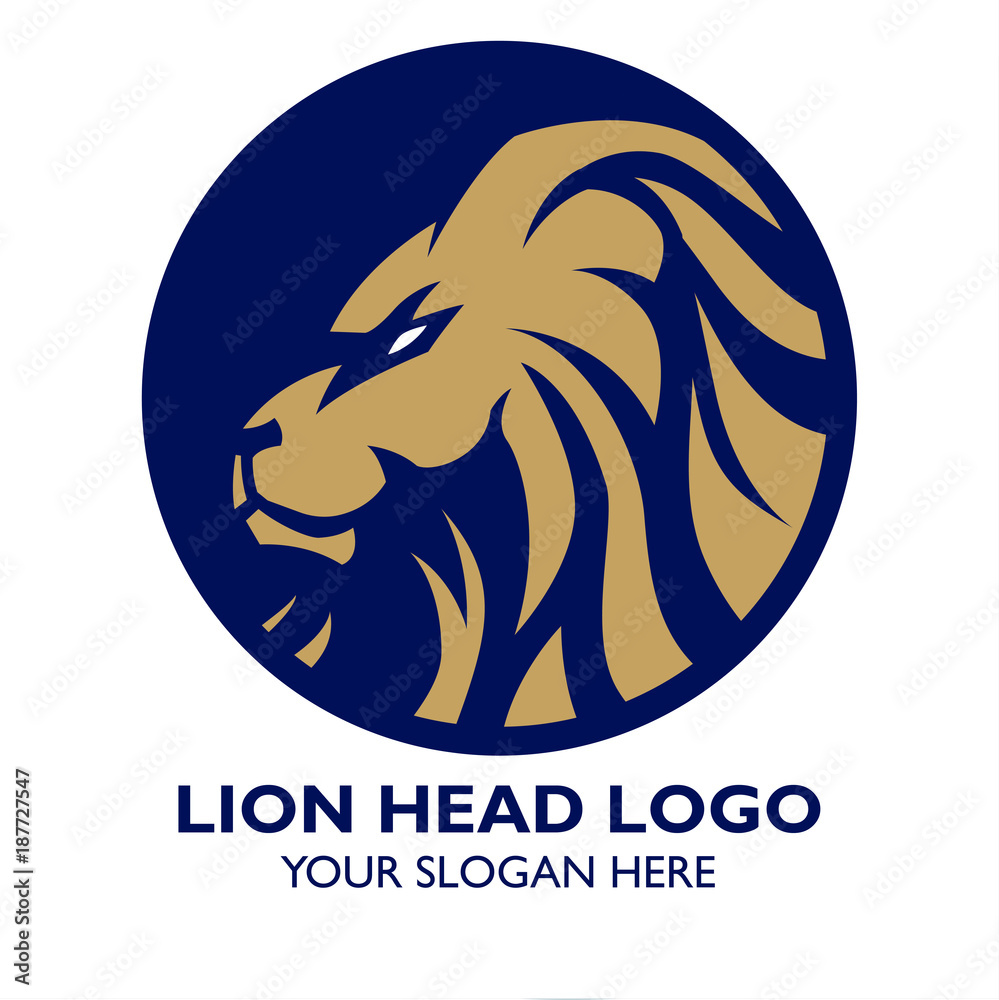lion head and mane mascot logo Stock Illustration | Adobe Stock