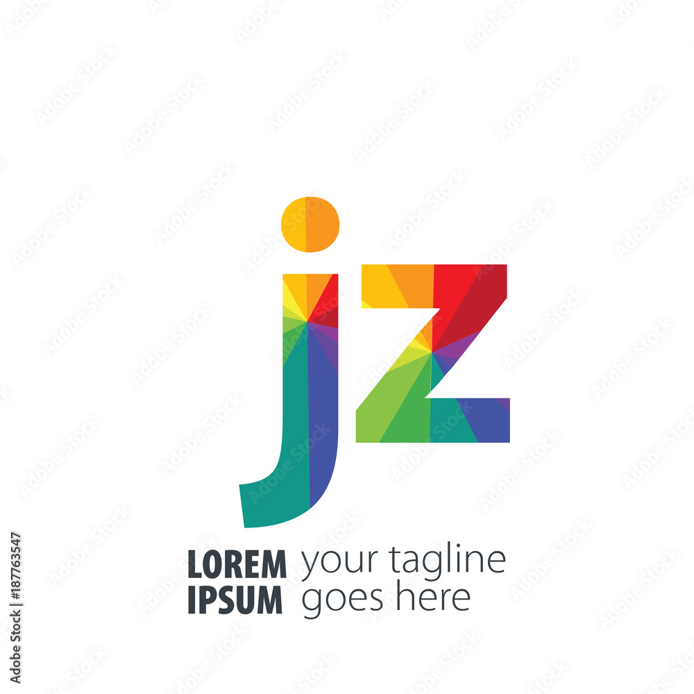 Initial Letter JZ Gradient Logo Stock Vector | Adobe Stock