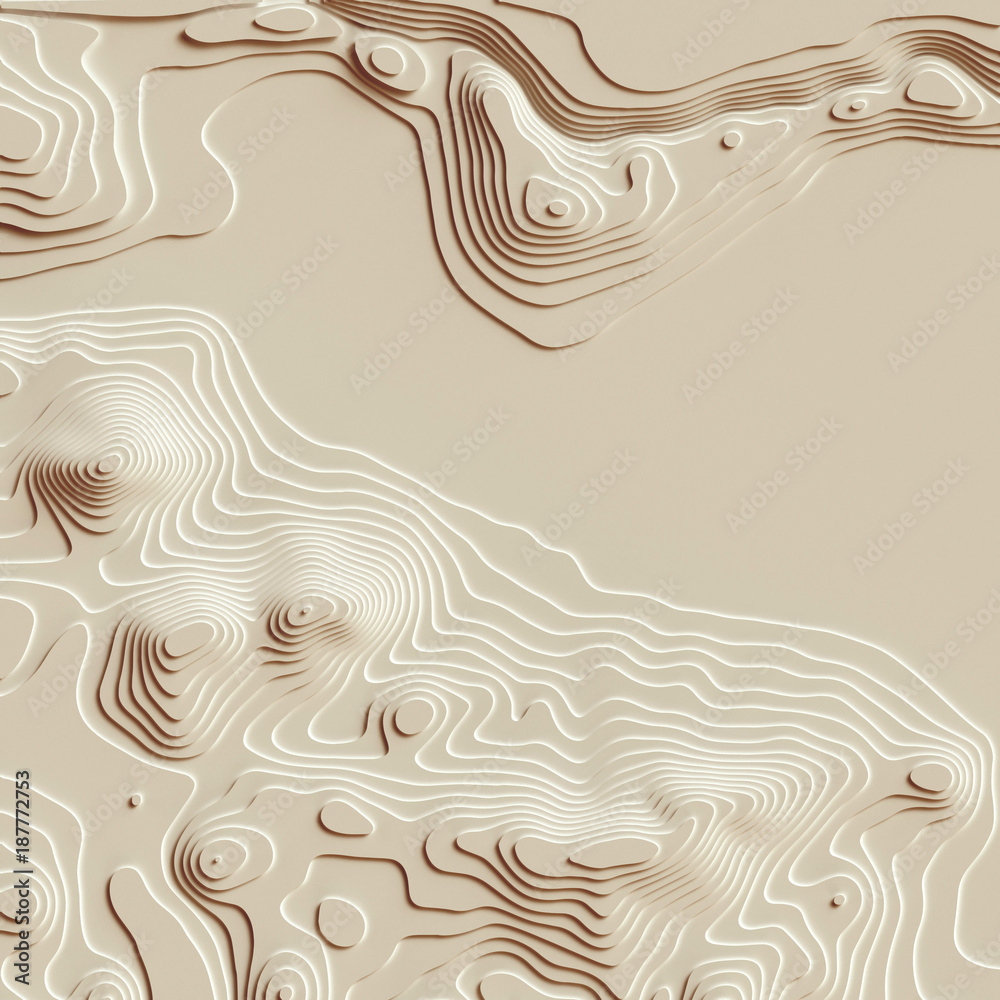 Map line of topography. Rendering abstract topographic map concept with ...