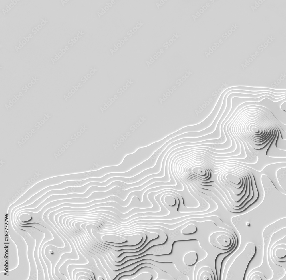Map line of topography. Rendering abstract topographic map concept with ...