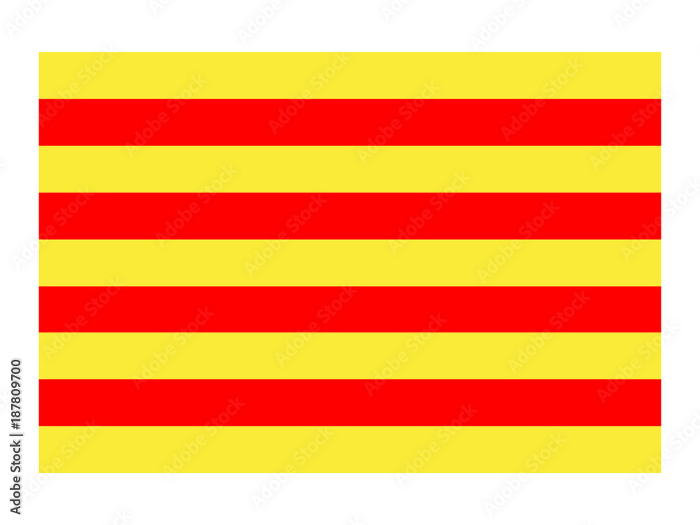 Flag of Catalonia Stock Vector | Adobe Stock