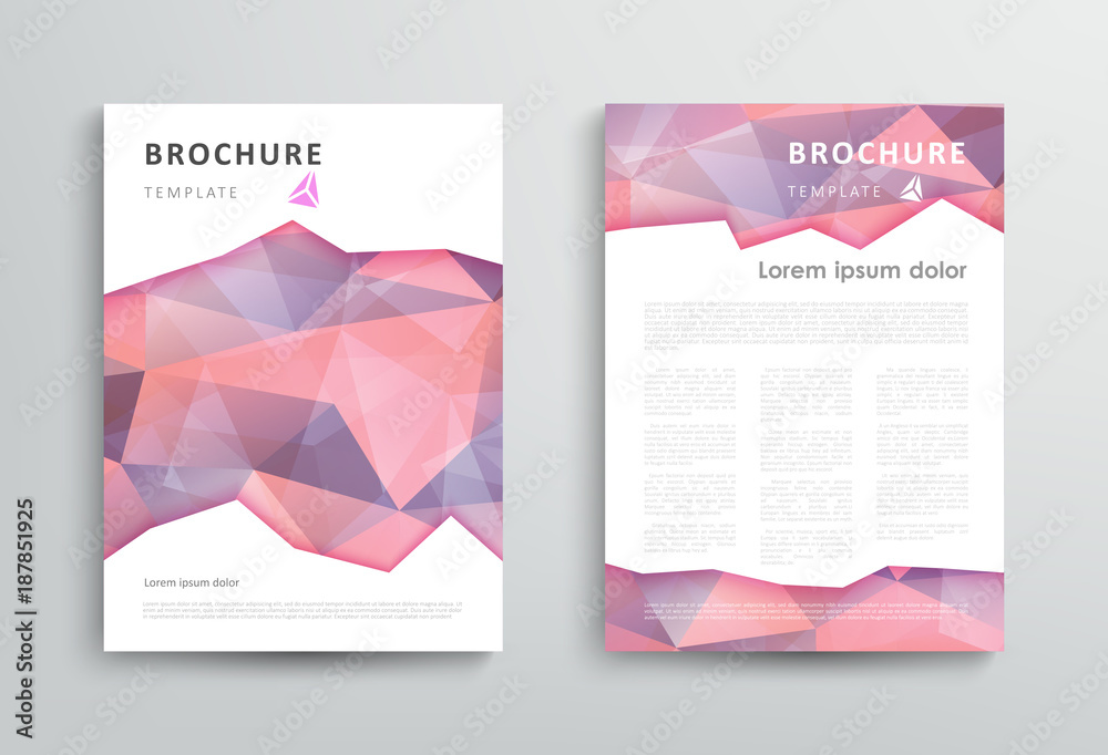Abstract triangular brochure design template Stock Vector | Adobe Stock