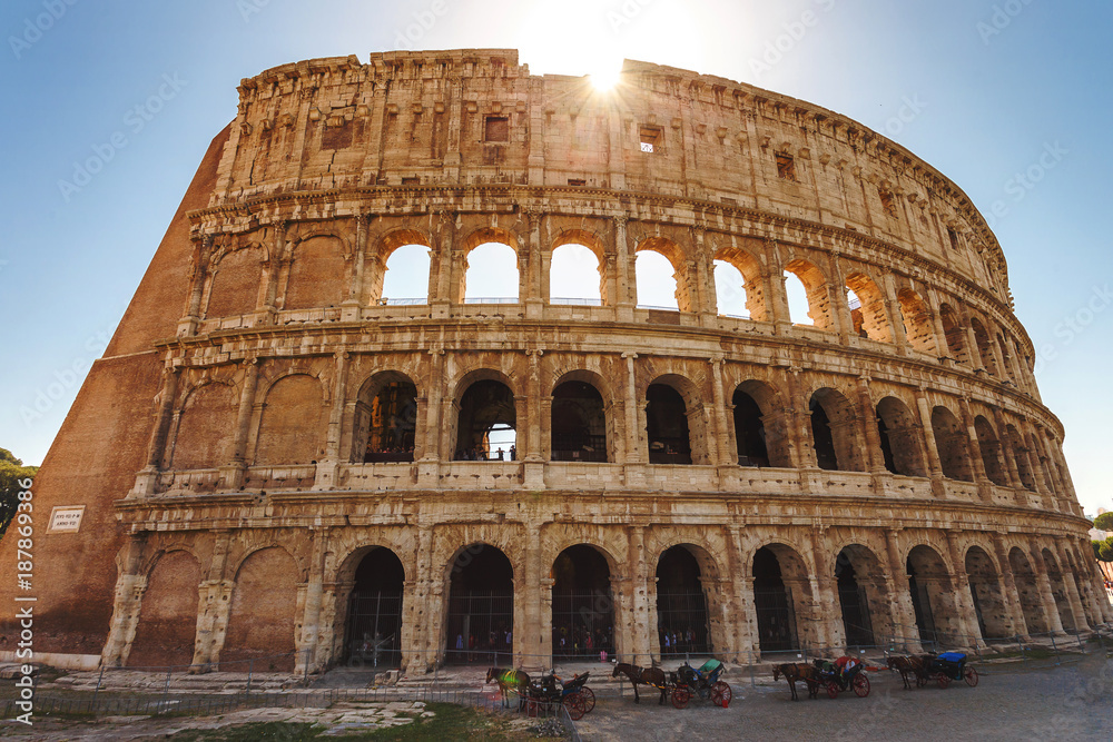 Colosseum in Rome, Italy. The biggest amphitheater of Ancient Rome ...