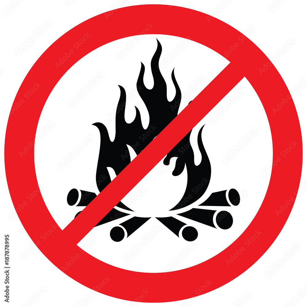 no fire sign (prohibition icon, not allowed sign) Stock Vector | Adobe ... no fire sign (prohibition icon, not allowed sign) Stock Vector | Adobe ...