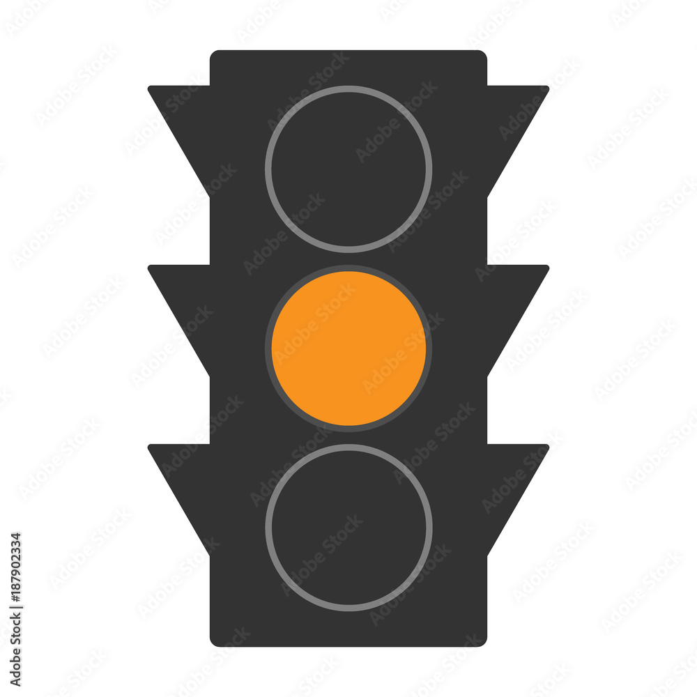 Yellow Traffic Light Icon