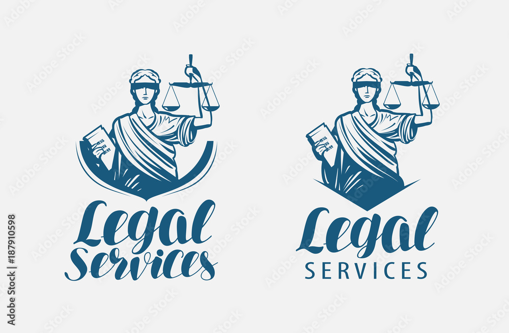 Legal services logo. Notary, justice, lawyer icon or symbol. Vector ...