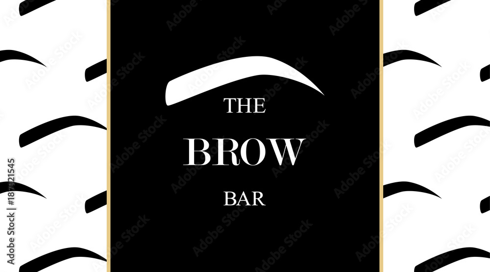 The Brow Bar design business card template for beauty studio with ...