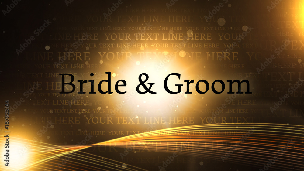 Golden Curved Lines Title Stock Template | Adobe Stock