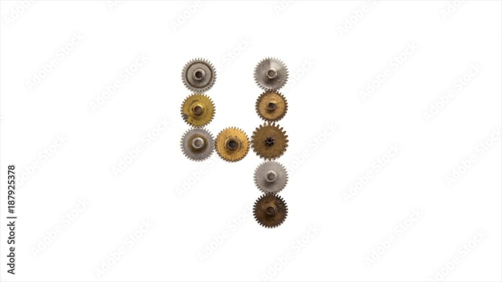Countdown from 10 to 0. Vintage gears cogwheels steampunk style ...