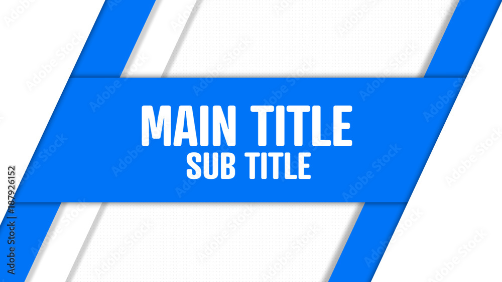Corporate White & Blue Angled Title Stock Template | Adobe Stock