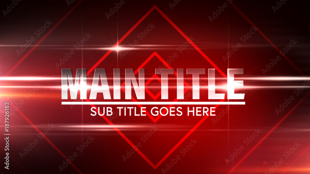 Corporate Red Concentric Diamonds Title Stock Template | Adobe Stock