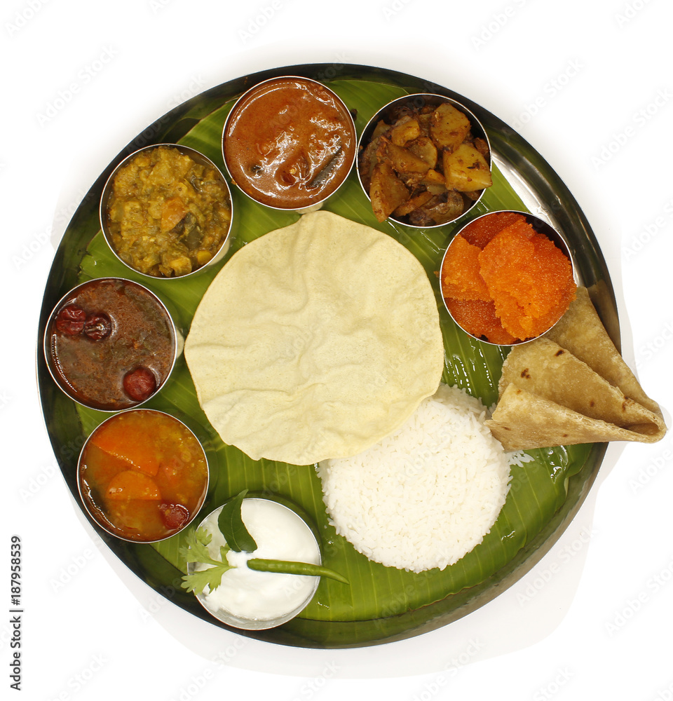Tamil nadu thali meals Stock Photo | Adobe Stock