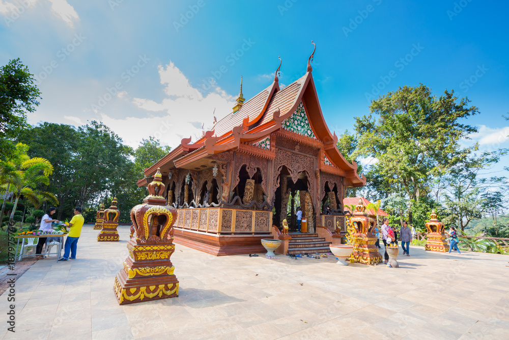Chanthaburi, Thailand 01 January 2018: Tourist visiting the beauty of ...