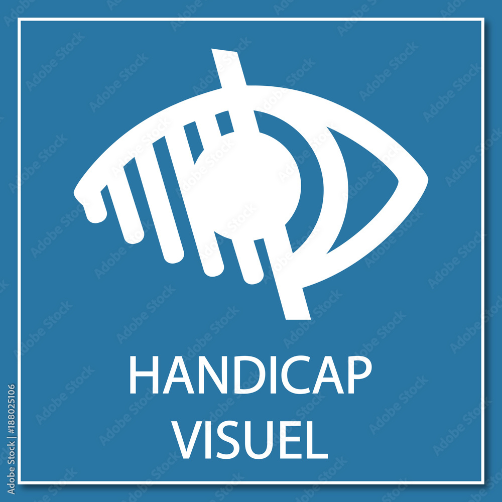 Logo handicap visuel. Stock Vector | Adobe Stock