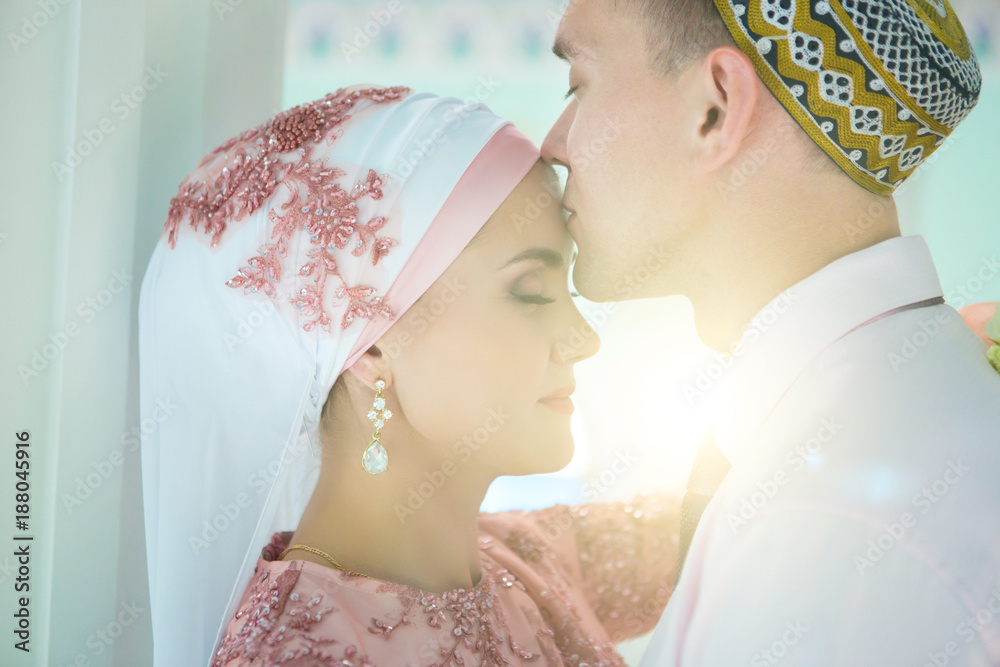 Muslim Wedding of a couple in the mosque. Nikah Stock Photo | Adobe Stock