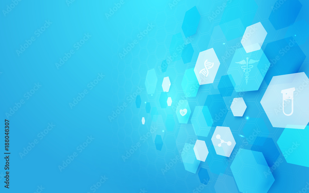 Abstract geometric shape medicine and science concept background ...