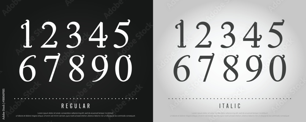 Numbers alphabet letters set. Exclusive Custom Letters. alphabet ...