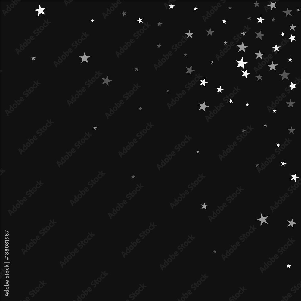 Random falling stars. Scattered top right corner with random falling ...