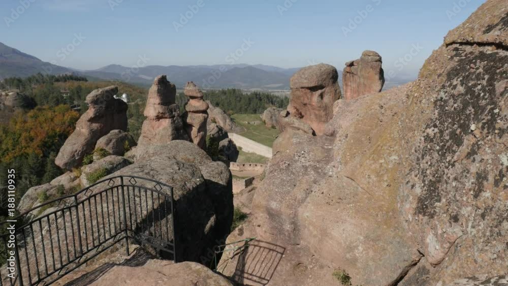 Slow tilt on Belogradchik group of rocks footage - Strange natural ...