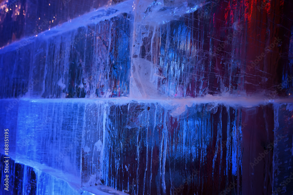 wall of ice cubes as texture or background.Blue Abstract Grunge ...